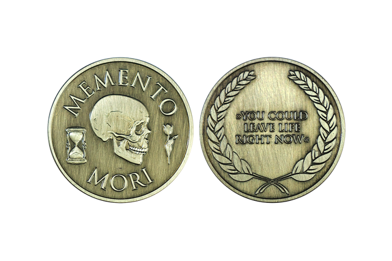 Memento Mori Coins Crafted in Brass Antique | CoinsForAnything